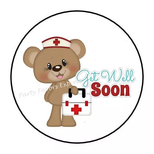 Kira Sticker With Get Well Soon Bear Decorative Laptop, Phone Stickers ...