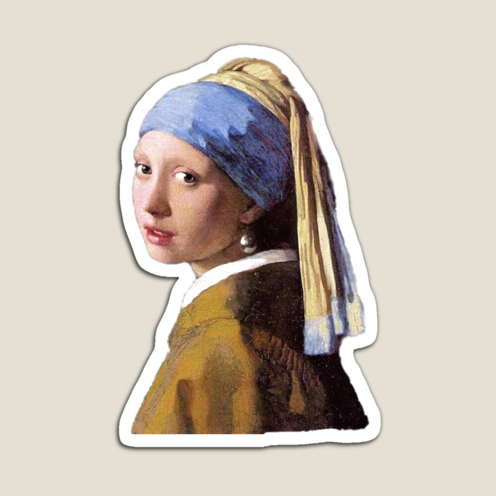 Kira Sticker With Girl With A Pearl Earring Sticker Decorative Laptop ...