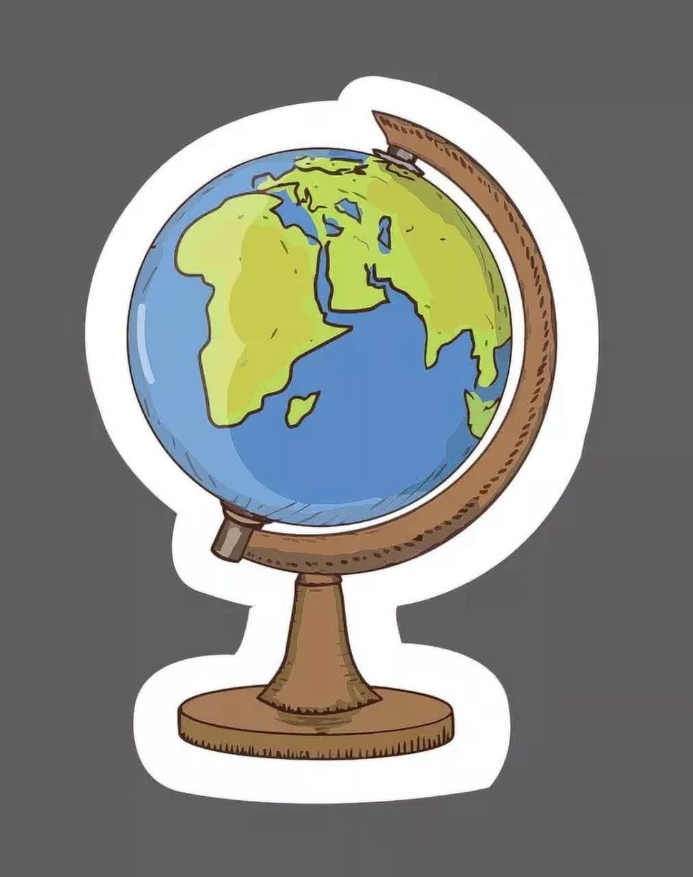 Kira Sticker With Globe Earth Model Spin Decorative Laptop, Phone ...