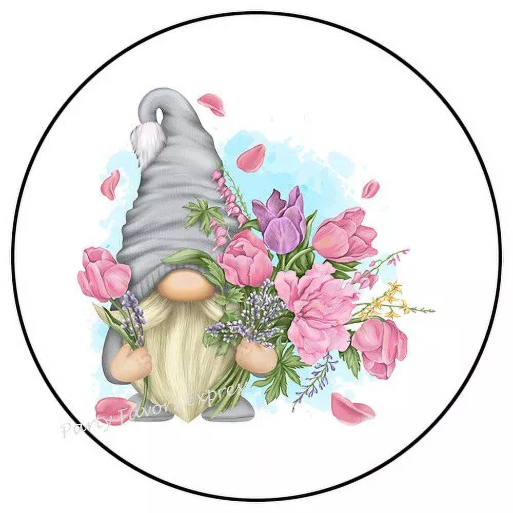 Kira Sticker With Gnome Pink Flowersfavor Decorative Laptop, Phone ...