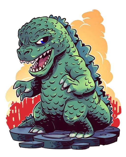 Kira Sticker With Godzilla Burn It Down S Decorative Laptop, Phone ...