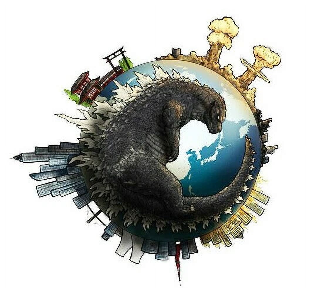 Kira Sticker With Godzilla World Decorative Laptop, Phone Stickers ...