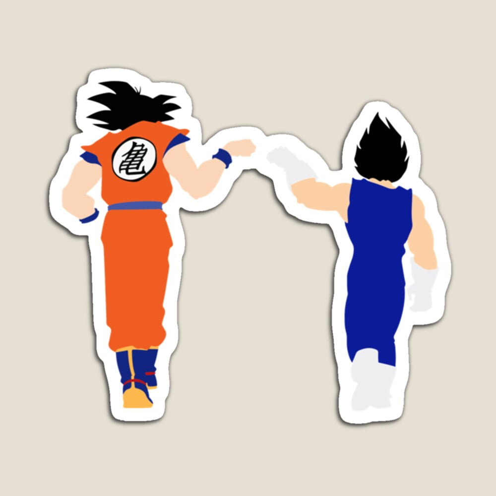 Kira Sticker With Goku And Vegeta - Dbz Decorative Laptop, Phone ...