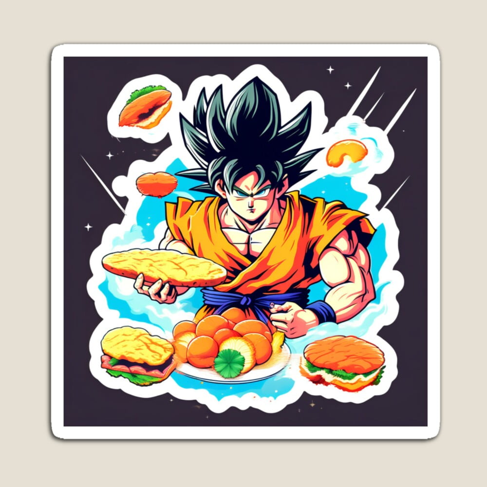 Kira Sticker With Goku Eating Decorative Laptop, Phone Stickers ...