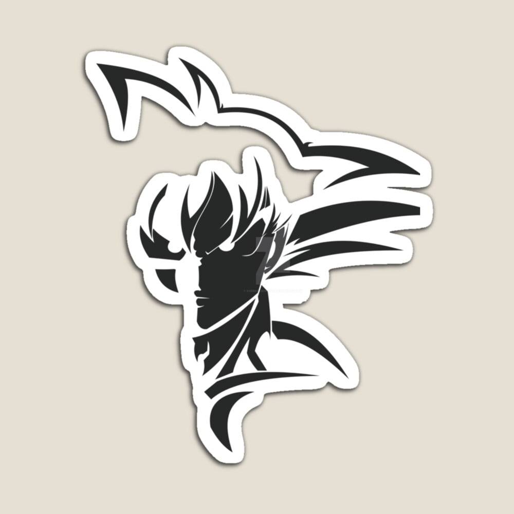 Kira Sticker With Goku Face Classic Decorative Laptop, Phone Stickers ...