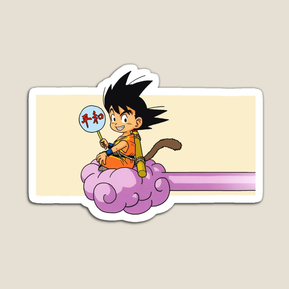 Kira Sticker With Goku (Peace) Kanji - Dragon Ball Decorative Laptop ...