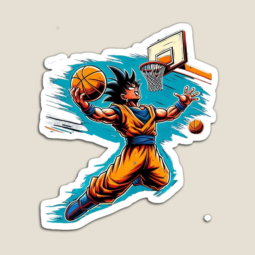 Kira Sticker With Goku Playing Basketball Decorative Laptop, Phone ...