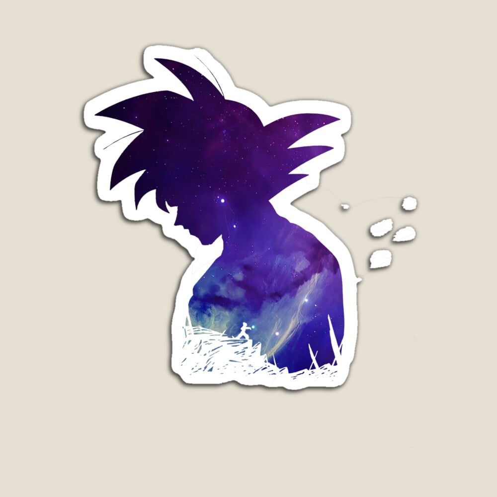 Kira Sticker With Goku Silhouette Decorative Laptop, Phone Stickers ...
