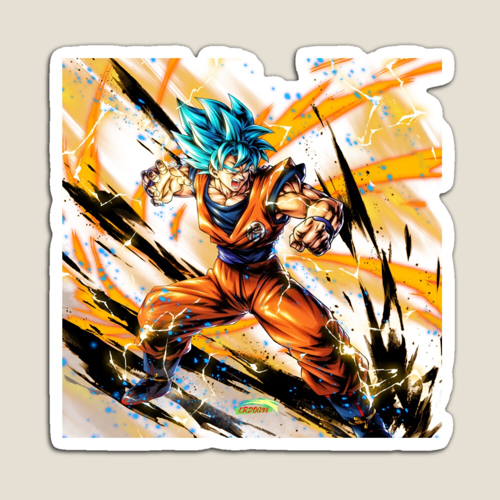 Kira Sticker With Goku Ssj Blue Decorative Laptop, Phone Stickers ...