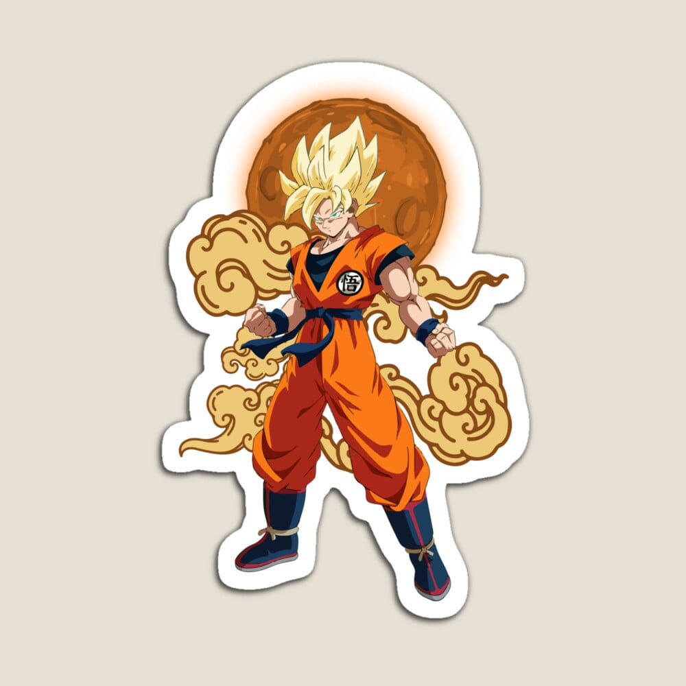 Kira Sticker With Goku Ssj2 - Dragon Ball Decorative Laptop, Phone ...