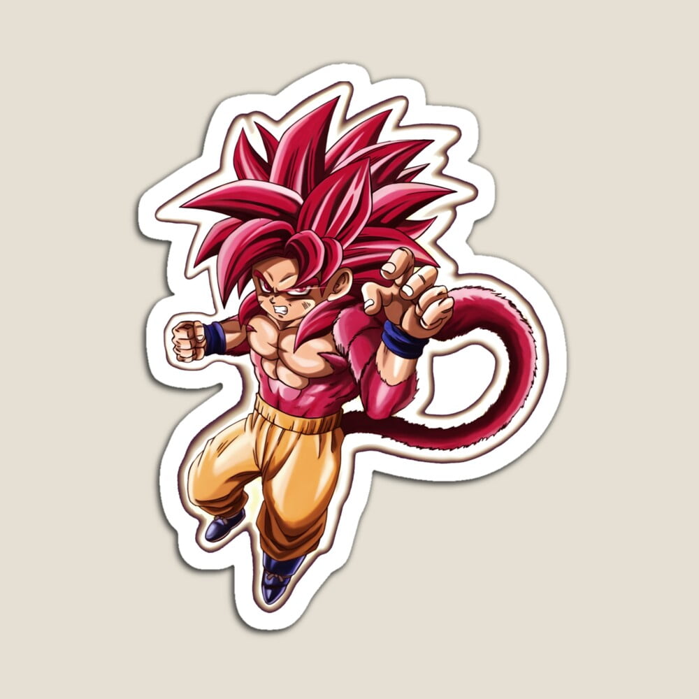 Kira Sticker With Goku Super Saiyan 4 - 2025 Decorative Laptop, Phone ...
