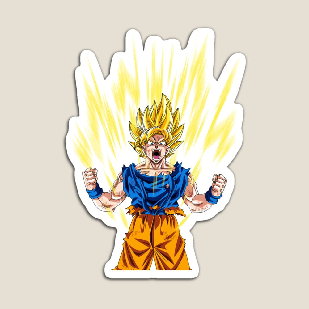 Kira Sticker With Goku Super Saiyan Decorative Laptop, Phone Stickers ...