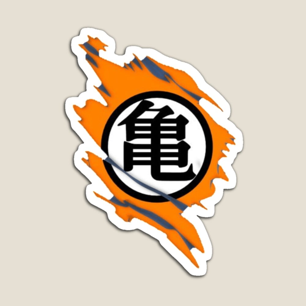 Kira Sticker With Goku Symbol . Classic . Decorative Laptop, Phone ...