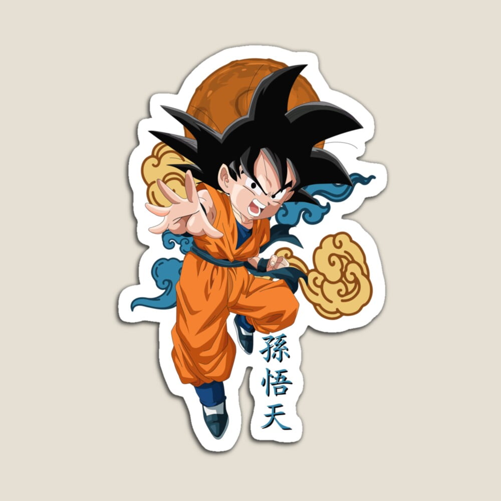 Kira Sticker With Goten Here We Go! - Dragon Ball Decorative Laptop ...