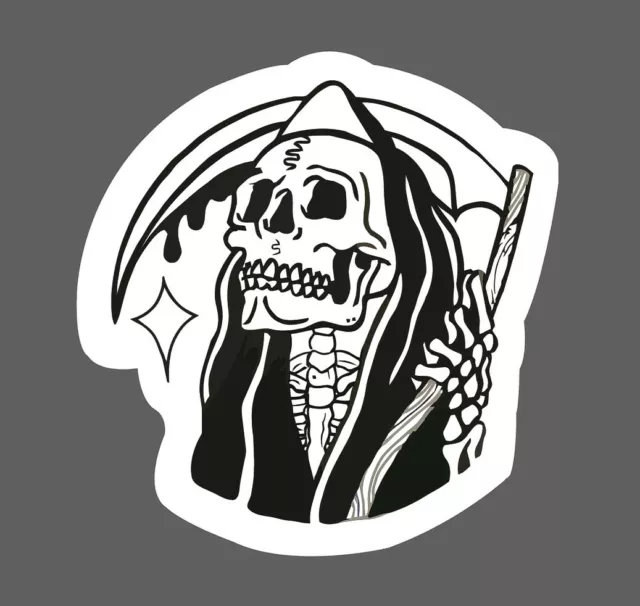 Kira Sticker With Grim Reaper Hooded Decorative Laptop, Phone Stickers ...