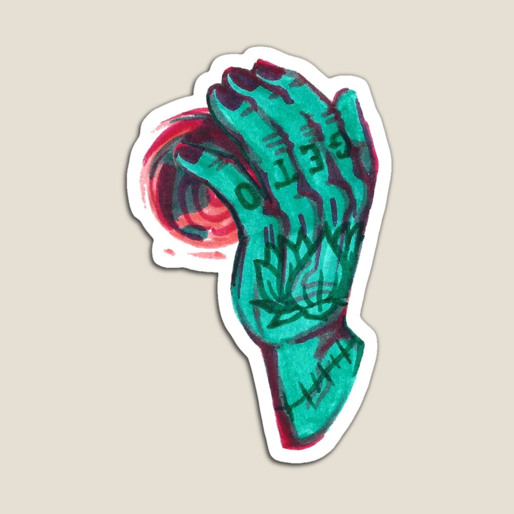 Kira Sticker With Hand Of Curse Manipulation Decorative Laptop, Phone ...