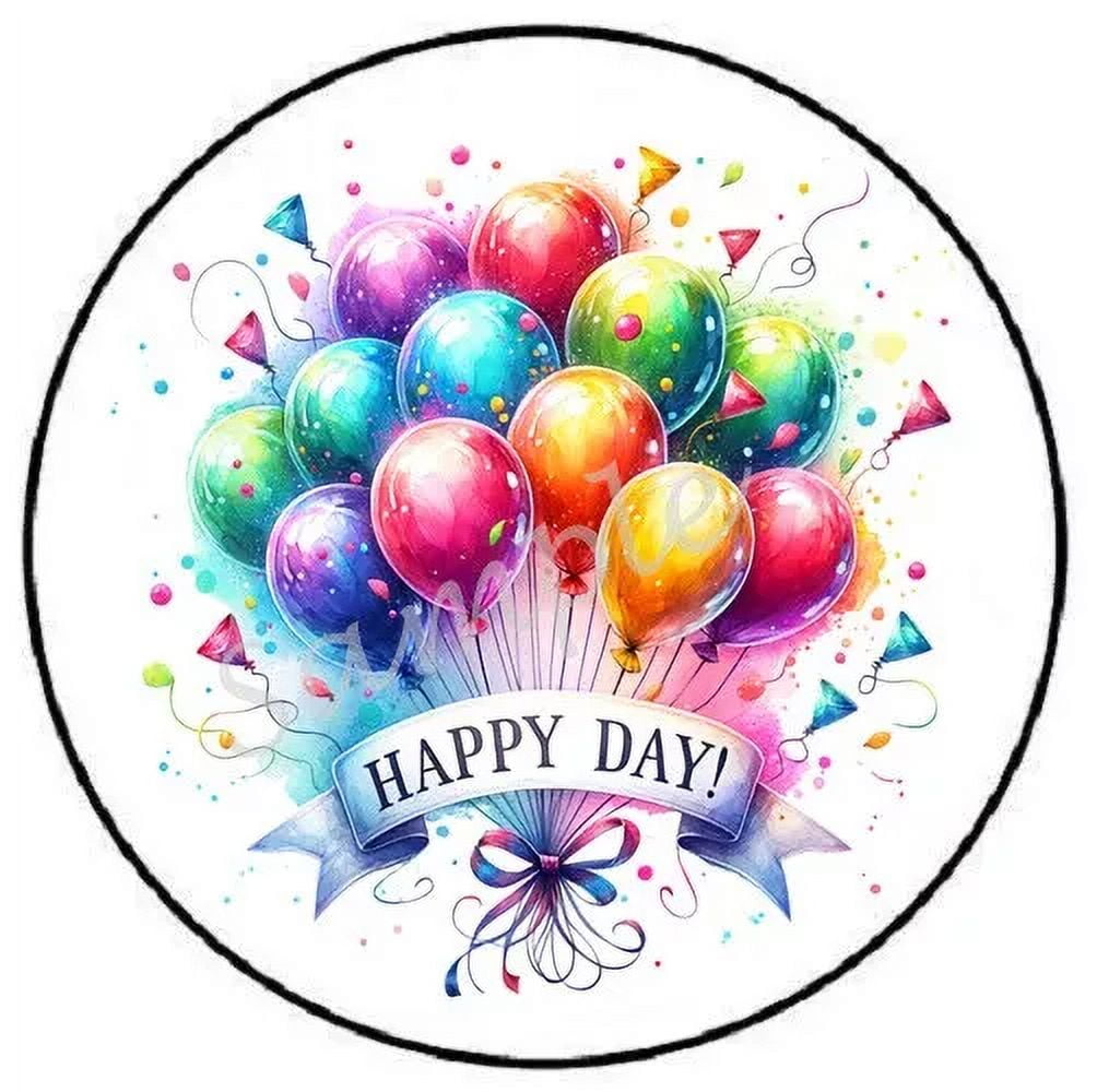Kira Sticker With Happy Day Balloons Decorative Laptop, Phone Stickers ...