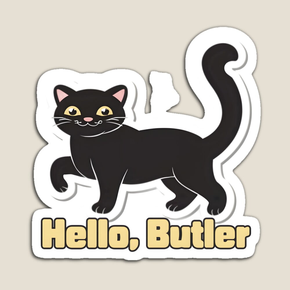 Kira Sticker With Hello Butler Decorative Laptop, Phone Stickers ...