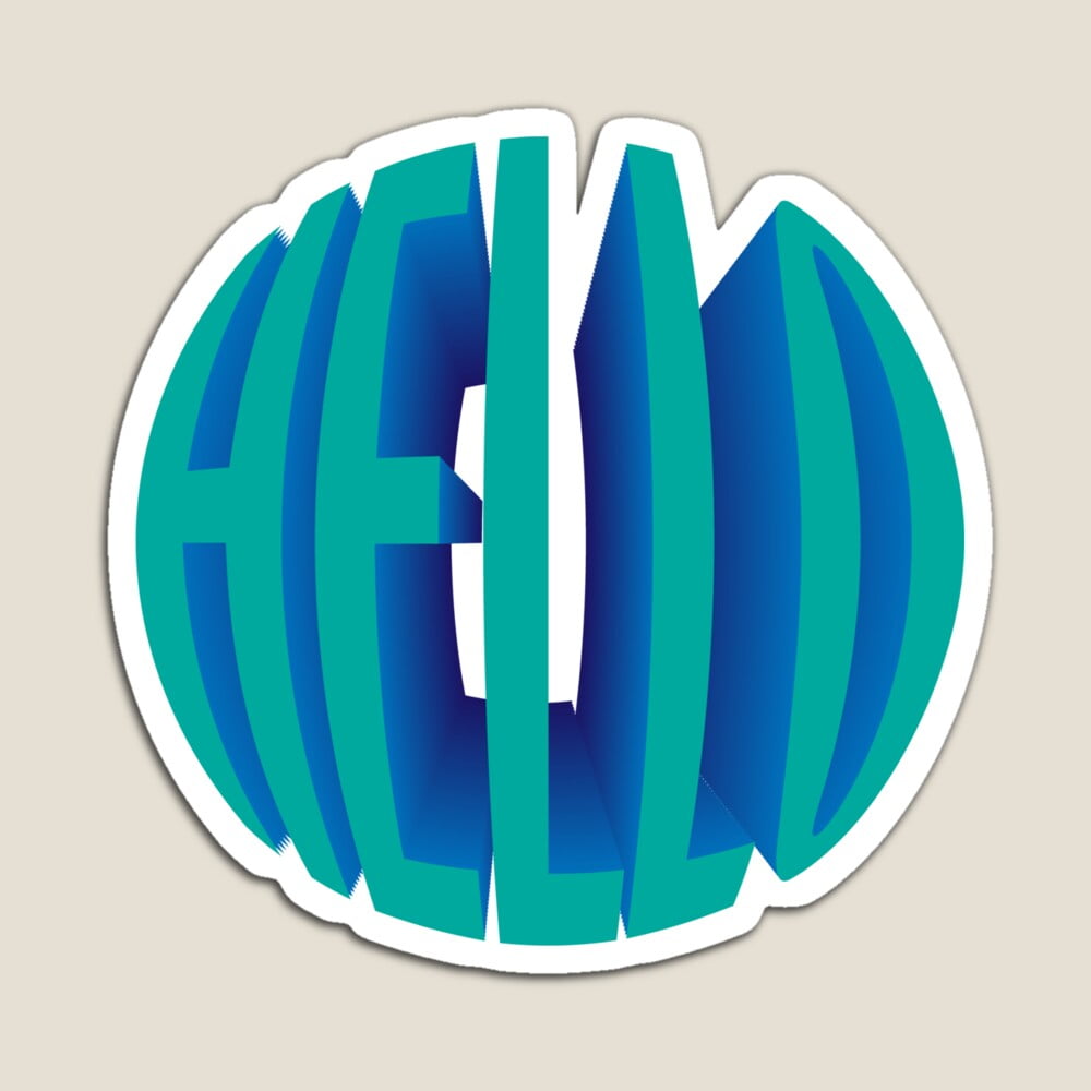 Kira Sticker With Hello Decorative Laptop, Phone Stickers, Waterproof ...