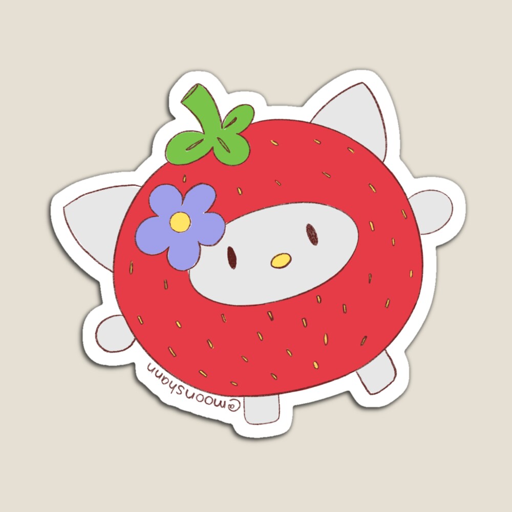 Kira Sticker With Hello Strawberry Devil Decorative Laptop, Phone ...