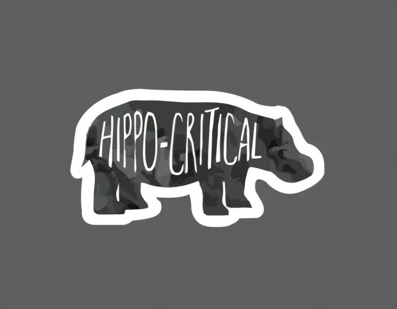 Kira Sticker With Hippo-Critical Pun Waterproof Decorative Laptop ...