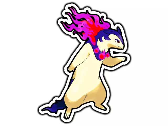 Kira Sticker With Hisuian Typhlosion Decorative Laptop, Phone Stickers ...