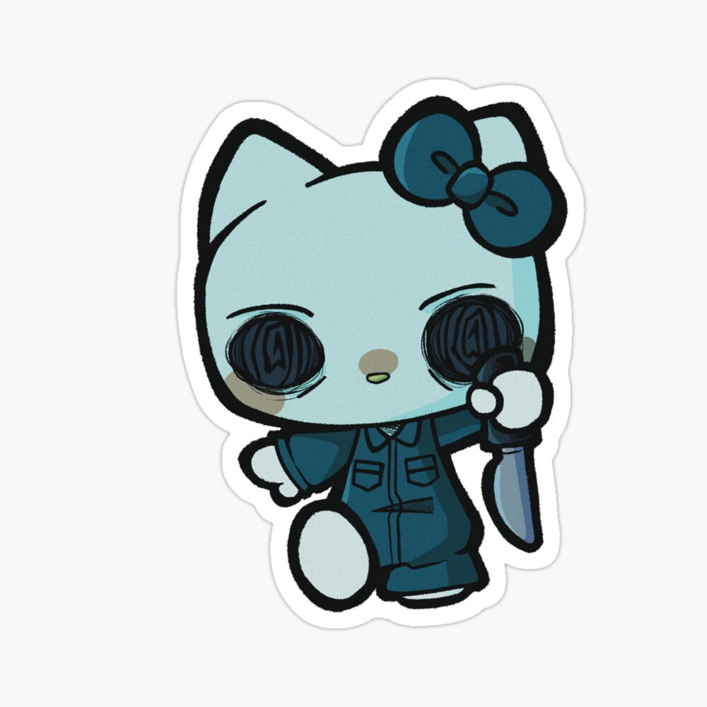 Kira Sticker With Hk Michael Myers Decorative Laptop, Phone Stickers ...