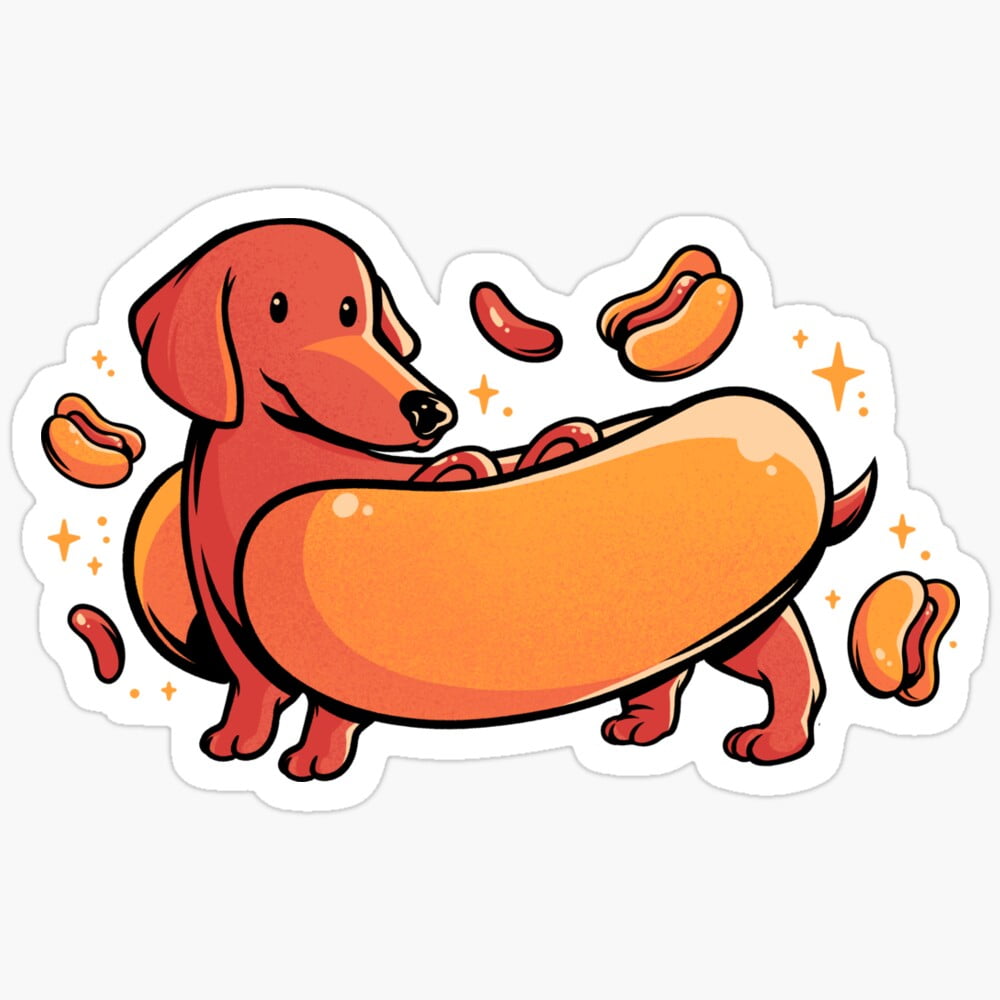 Kira Sticker With Hot Doggo - Cute Dachshund Dog Gift Decorative Laptop ...