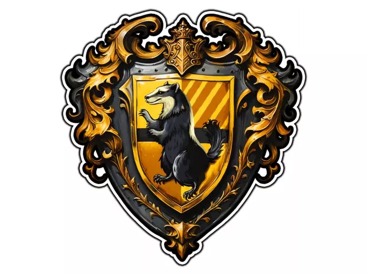Kira Sticker With Hufflepuff House Crest Fancy Logo Decorative Laptop ...