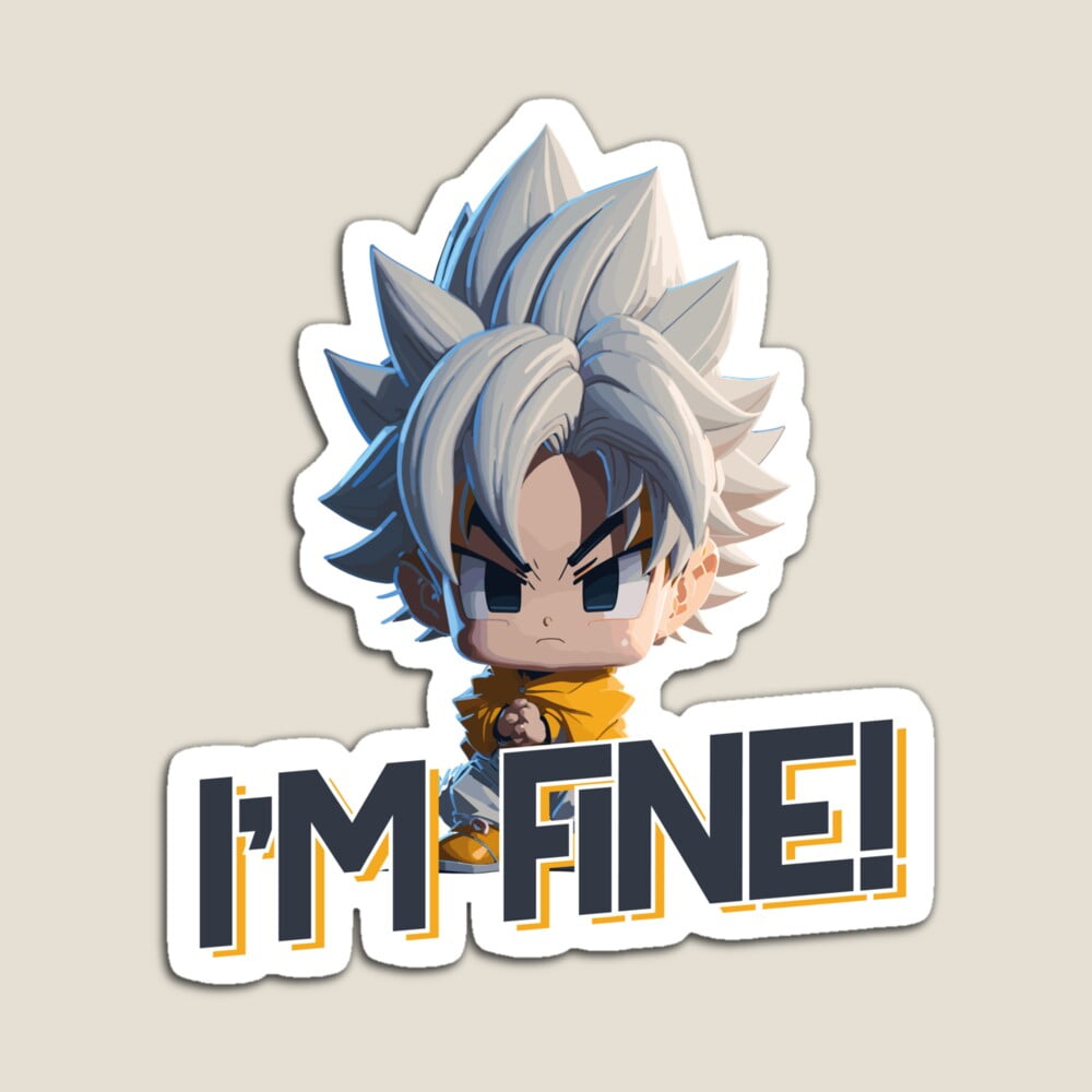 Kira Sticker With I'M Fine Anime Decorative Laptop, Phone Stickers ...