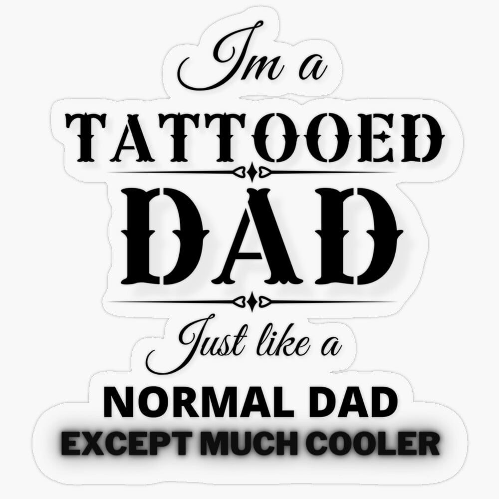 Kira Sticker With Im A Tattooed Dad Transparent Decorative Laptop ...