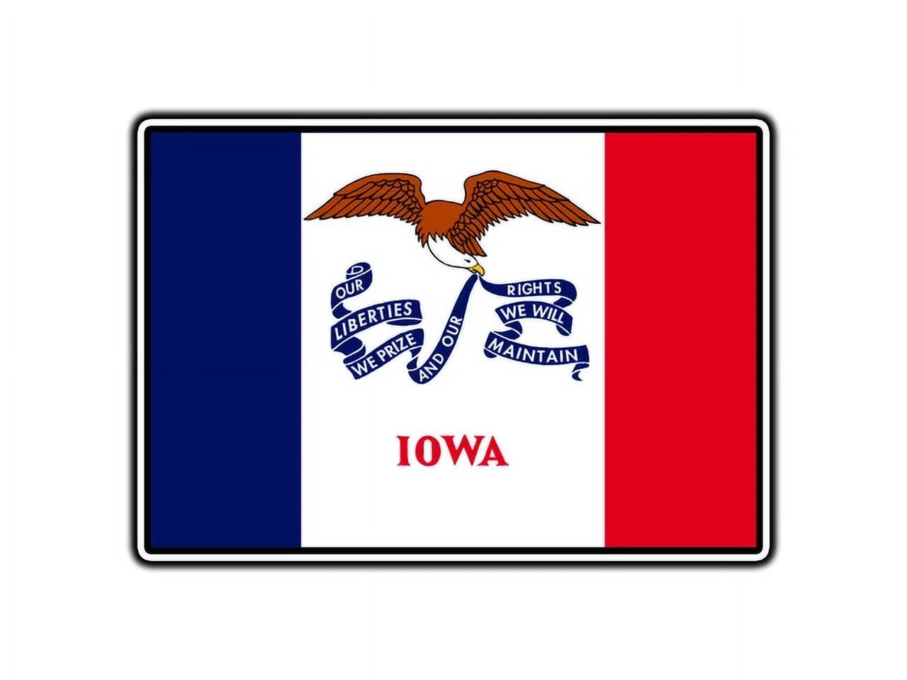 Kira Sticker With Iowa State Flag Decorative Laptop, Phone Stickers ...
