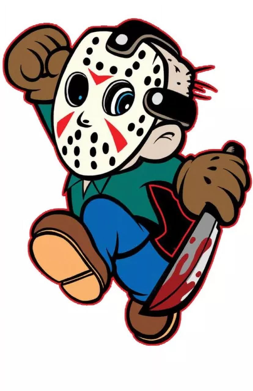 Kira Sticker With Jason Voorhees Jump S Decorative Laptop, Phone ...