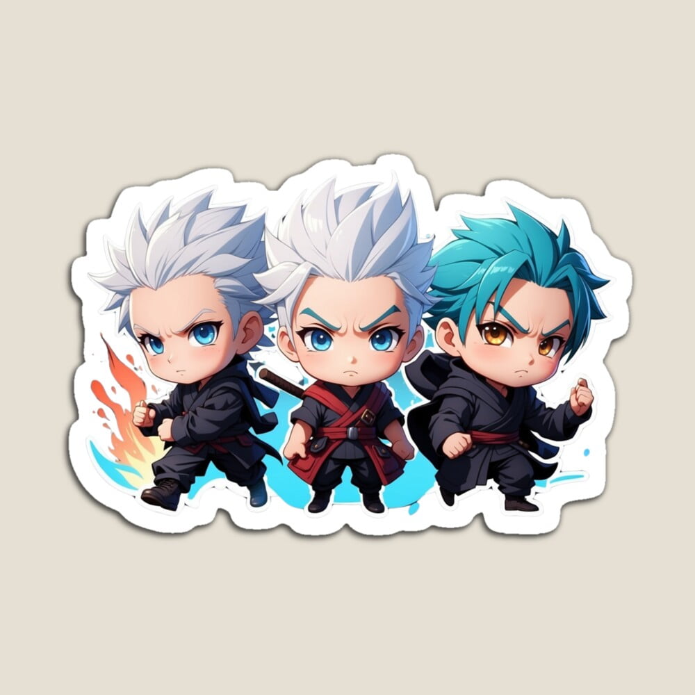 Kira Sticker With Jujutsu Sorcerer Trio Decorative Laptop, Phone ...