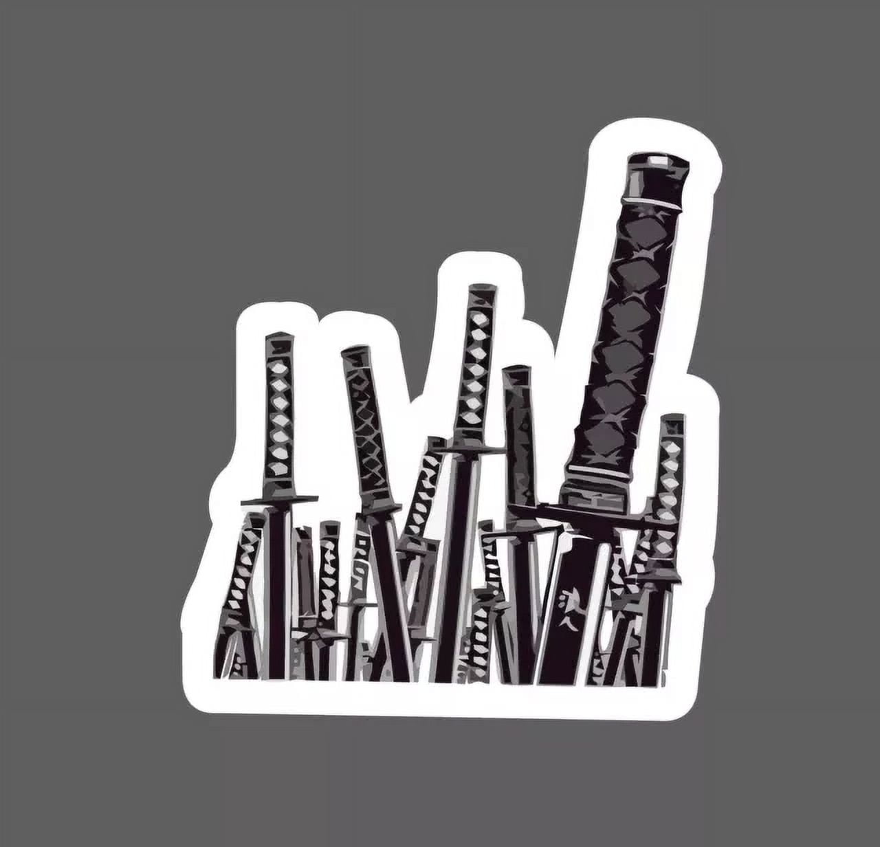 Kira Sticker With Katanas Samurai Battle Decorative Laptop, Phone ...