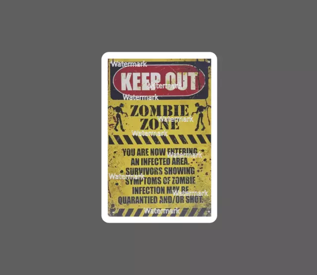 Kira Sticker With Keep Out Zombie Zone Decorative Laptop, Phone ...