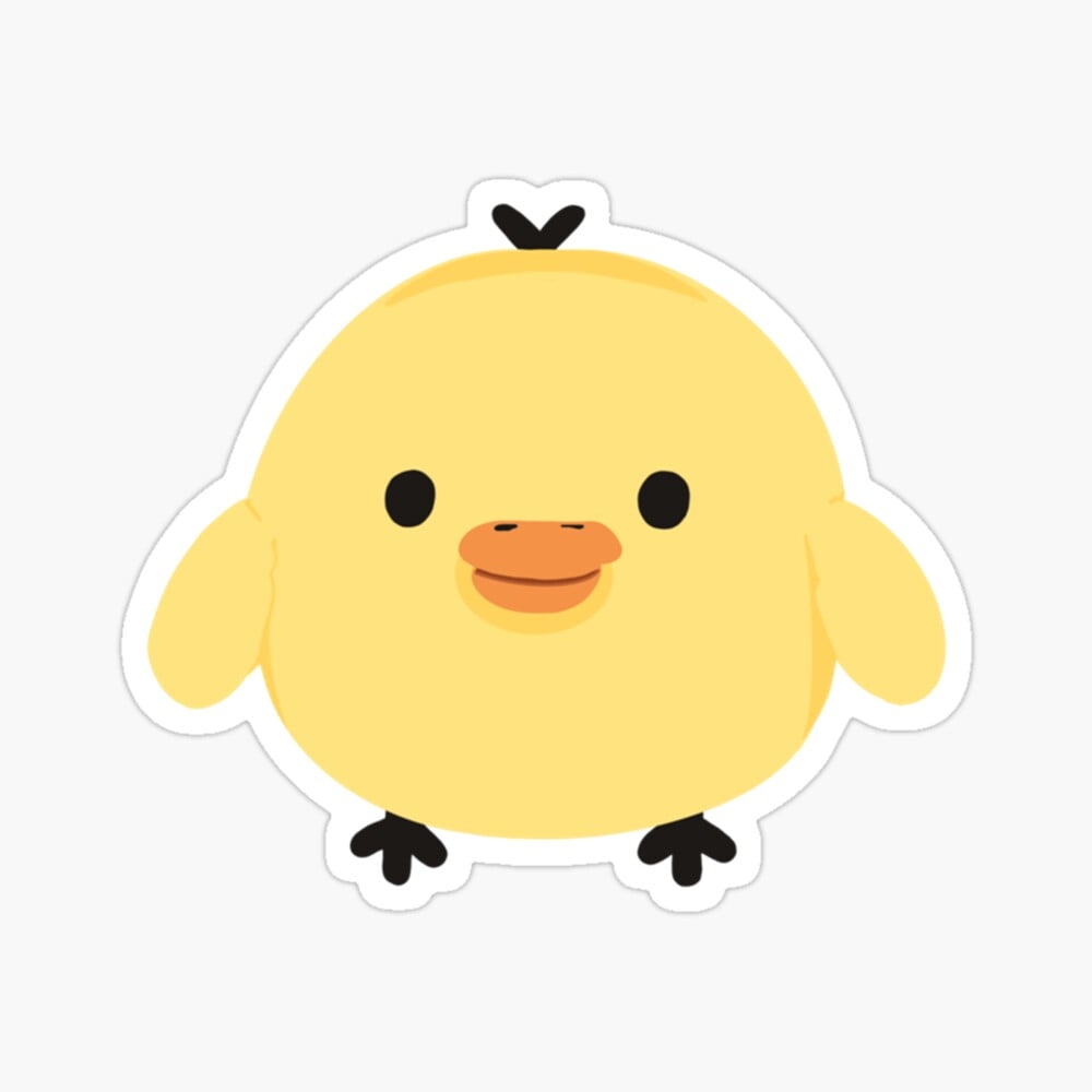 Kira Sticker With Kiiroitori Duck Plushie Decorative Laptop, Phone ...