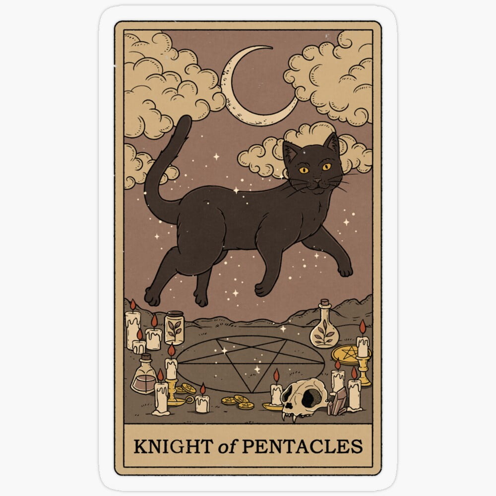 Kira Sticker With Knight Of Pentacles Decorative Laptop, Phone Stickers ...