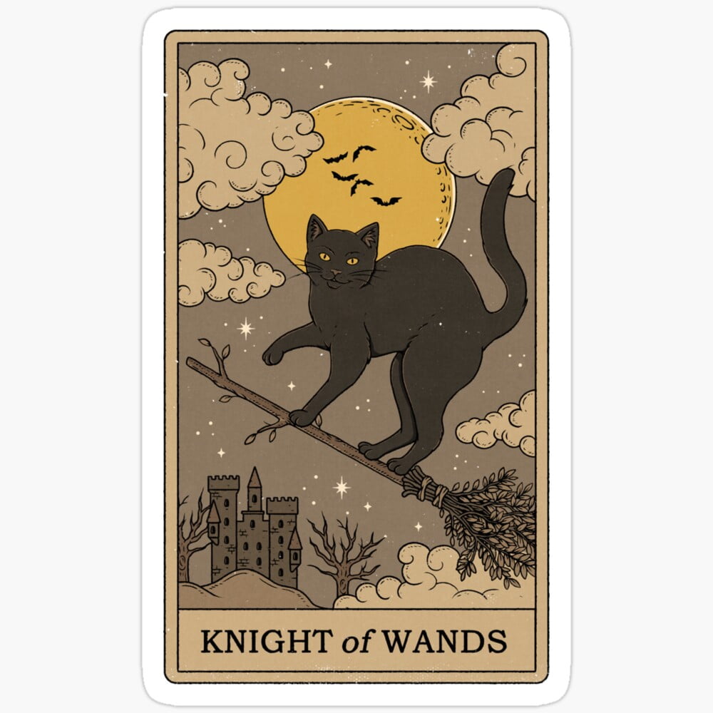 Kira Sticker With Knight Of Wands Decorative Laptop, Phone Stickers ...
