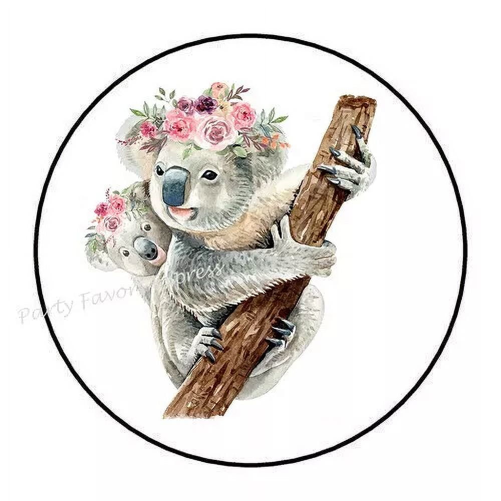 Kira Sticker With Koala Bear With Flowers Decorative Laptop, Phone ...