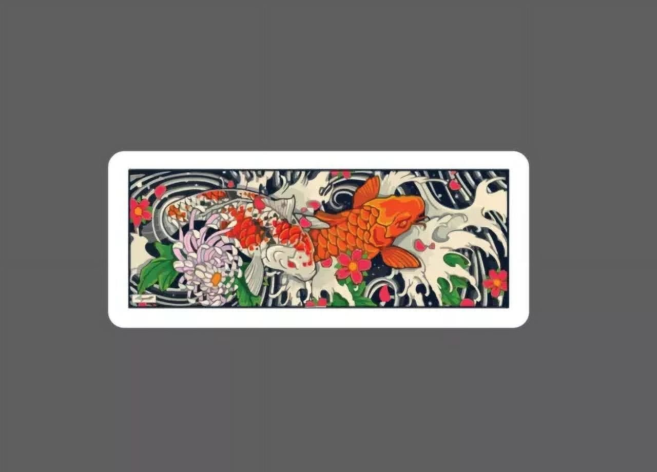 Kira Sticker With Koi Pond Koi Fish Decorative Laptop, Phone Stickers ...