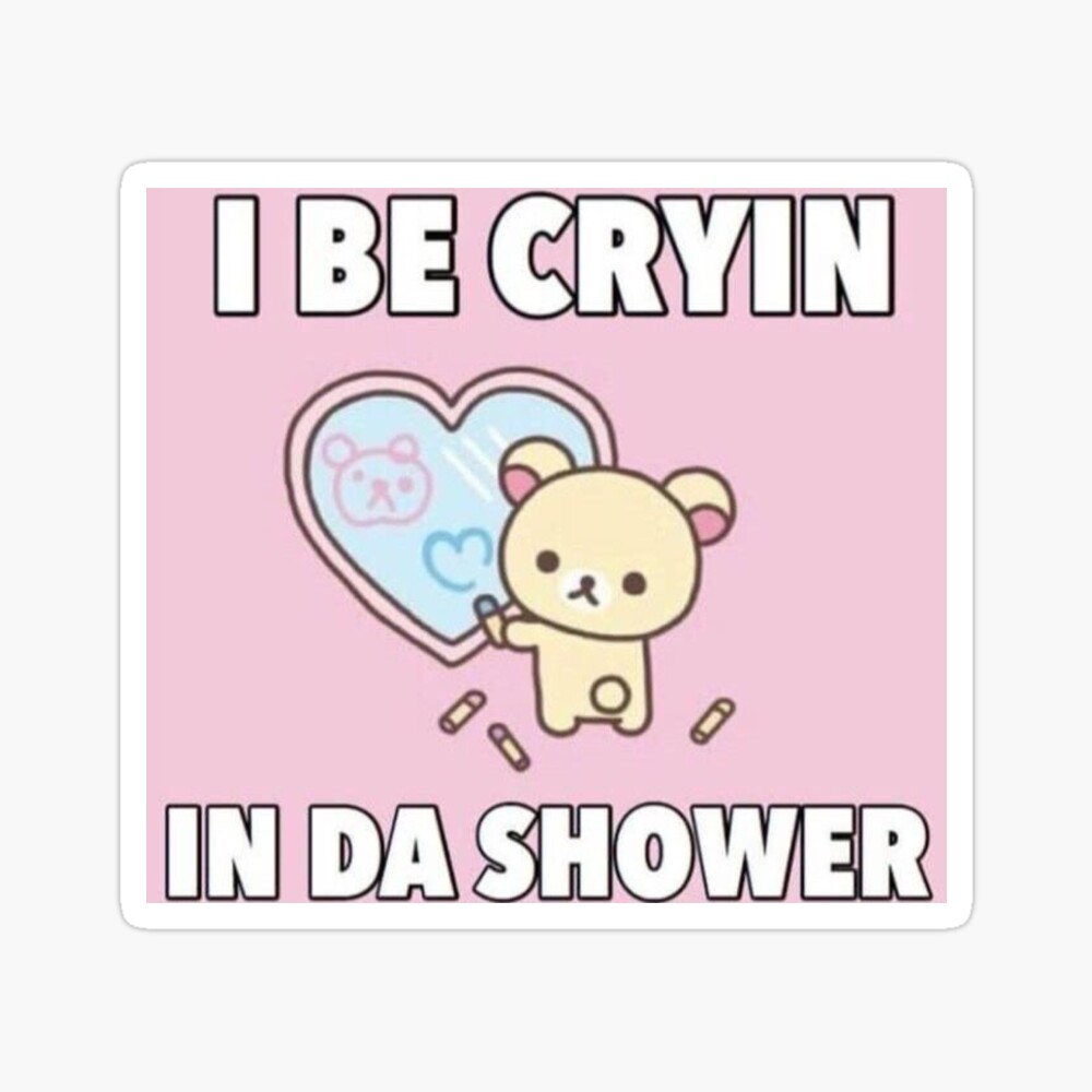 Kira Sticker With Korilakkuma Crying In The Shower Decorative Laptop ...