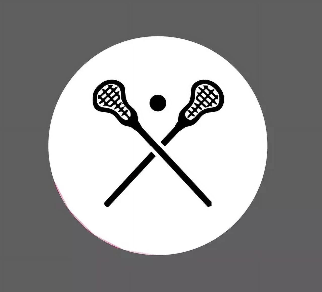 Kira Sticker With Lacrosse Sticks Circle Decorative Laptop, Phone ...