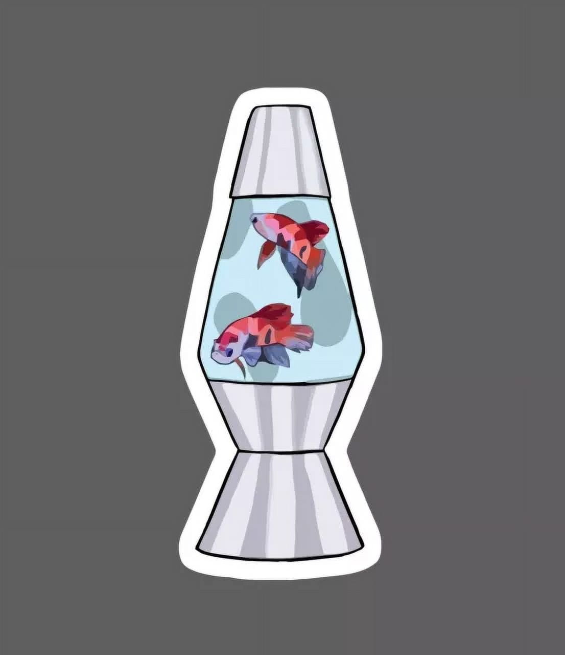 Kira Sticker With Lava Lamp Fish Aquarium Decorative Laptop, Phone ...