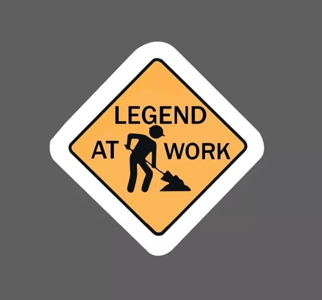 Kira Sticker With Legend At Work Sign Waterproof Decorative Laptop ...