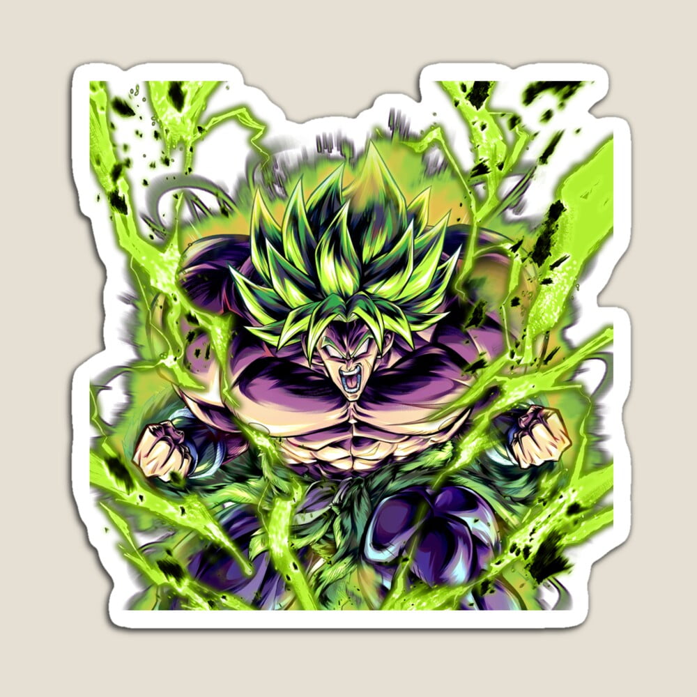 Kira Sticker With Legendary Super Saiyan Broly Decorative Laptop, Phone ...