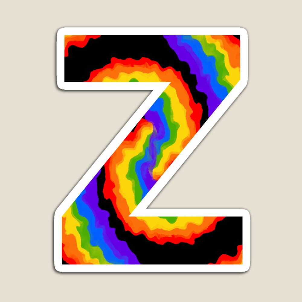 Kira Sticker With Letter Z Rainbow Sticker Decorative Laptop, Phone ...