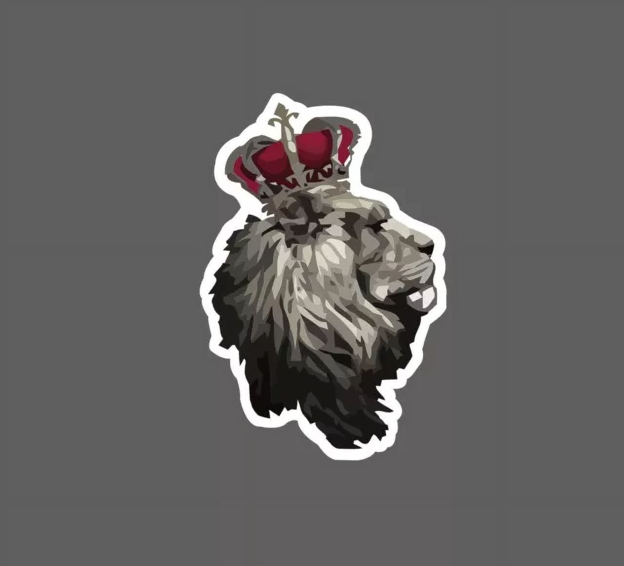 Kira Sticker With Lion Crown King Decorative Laptop, Phone Stickers ...