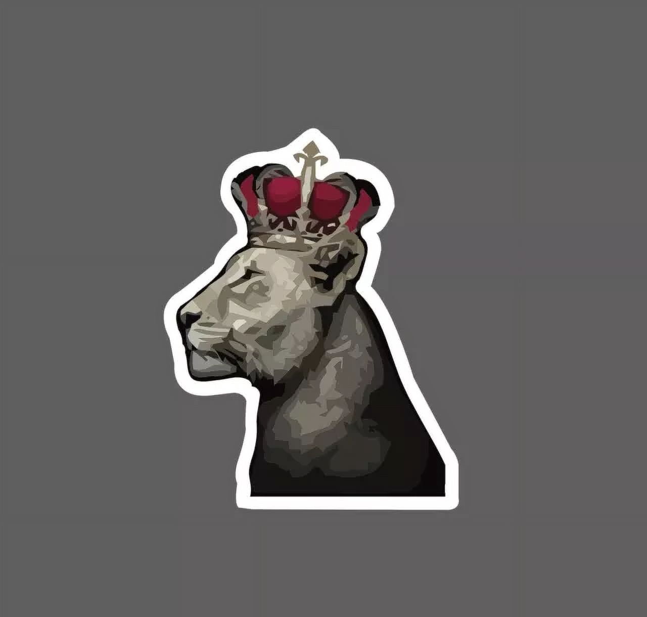 Kira Sticker With Lioness Crown Royalty Decorative Laptop, Phone ...