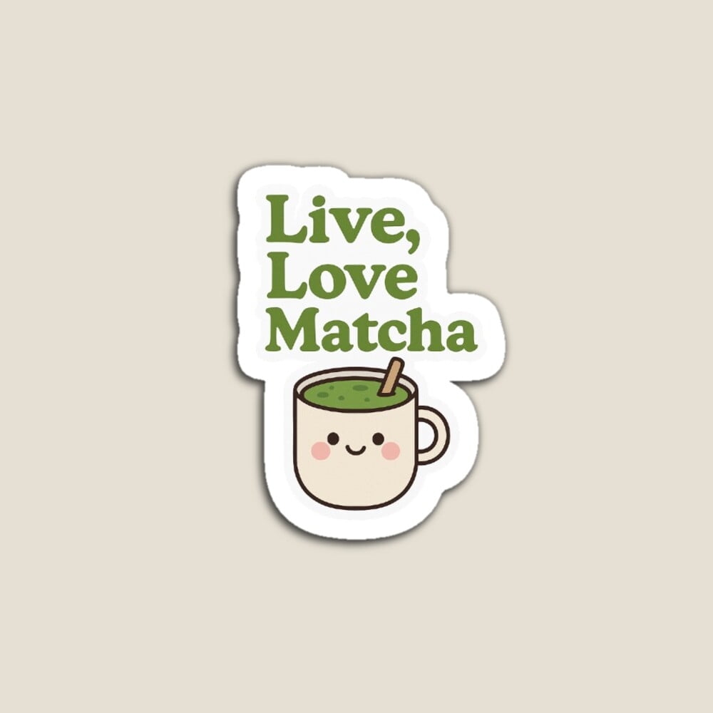 Kira Sticker With Live Love Matcha Decorative Laptop, Phone Stickers ...